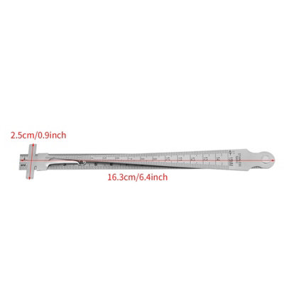 Stainless Steel Welding Taper Gauge and Depth Ruler for Hole Inspection