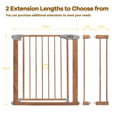 Stair Gate for Baby and Pet Metal Safety Gate for Doors and Stairs ...