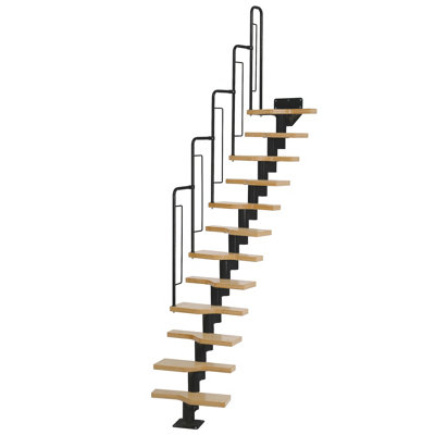Staircase Kit Modular Dolle Graz Black