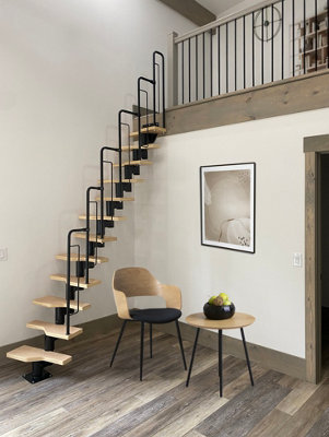 Staircase Kit Modular Dolle Graz Black