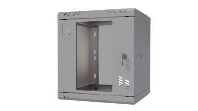 STALFLEX 10 INCH 6U WALL MOUNTED RACK CABINET GLASS DOOR GREY