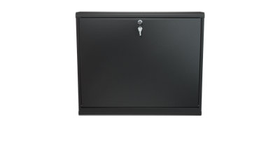 Stalflex 19" 2U Lockable DVR NVR enclosure CCTV Safe Box 130mm deep Black