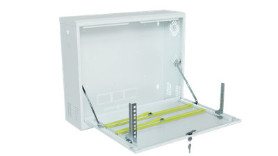 Stalflex 19" 3U Lockable DVR NVR enclosure CCTV Safe Box 180mm deep White