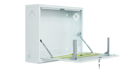 Stalflex 19" 3U Lockable DVR NVR enclosure CCTV Safe Box 180mm deep White