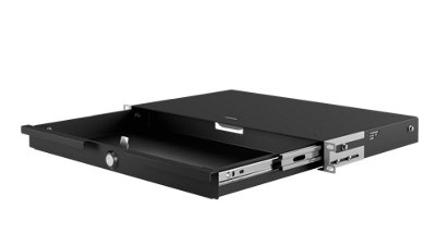 Stalflex 19 Inch Rack 1U 270 mm Black Lockable Drawer with Ball Bearing ...