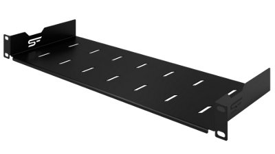 Stalflex 1U 19 Inch Rack Mount Shelf 170mm Deep Black Steel 25kg Load ...
