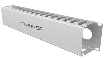 Stalflex 2U Grey 19 Inch Rack Cable Organiser with Cover for Server ...