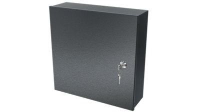 Stalflex black metal enclosure wall-mounted box with chipboard ...