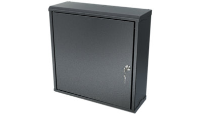 Stalflex black metal enclosure wall-mounted box with chipboard ...