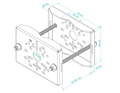 Stalflex galvanised CCTV clamp universal pole camera mount for 30 ...
