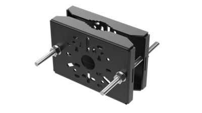 Stalflex white CCTV clamp universal pole camera mount for 30 - 105mm mast