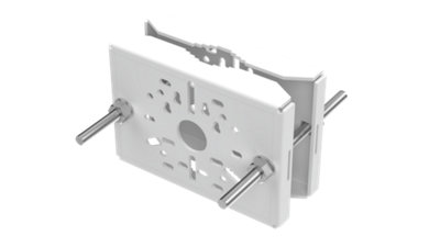 Stalflex white CCTV clamp universal pole camera mount for 30 - 105mm mast