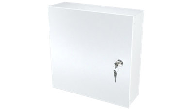 Stalflex white metal enclosure wall-mounted box with chipboard ...