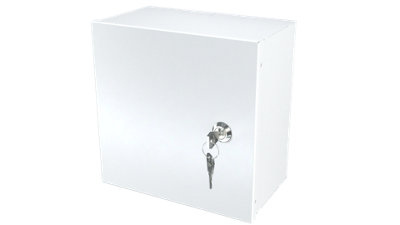 Stalflex white metal enclosure wall-mounted box with open back (H)200mm ...