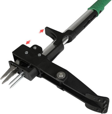 Stand-Up Gardening Weed Puller Tool with 4 Claws - High-Strength ...