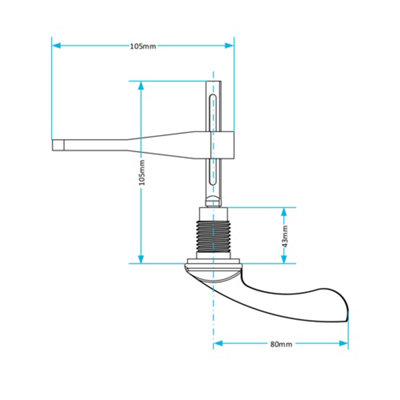 Standard Flush Tank Cistern Metal Lever- Chrome Plated Toilet WC ...