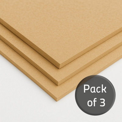 Standard MDF board 4mm - 305mm x 305mm (1ft x 1ft) Pack of 3