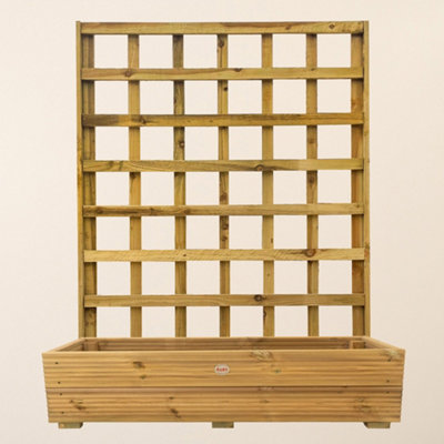 Standard Planter with Trellis Ruby Durable Wooden Garden Planter for ...