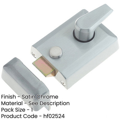 Standard Style 90mm Satin Chrome Night Latches for Ultimate Security ...