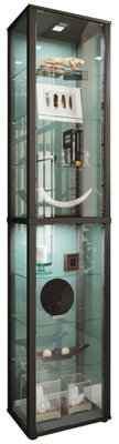 Standing cabinet Kavisa Black H. 227 x W. 50 x D. 38 cm