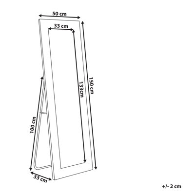 Standing Mirror ANSOUIS 150 cm Velvet Dark Grey