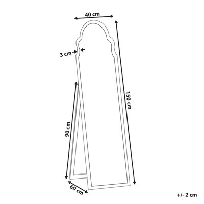 Standing Mirror CHATILLON 150 cm Black