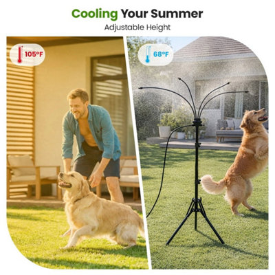 Standing Misters for Outside Patio, Adjustable 2.6-5.3 FT Outdoor ...