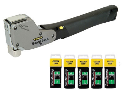 Stanley 0-PHT350 FatMax Hammer Tacker + TRA705T + 5000 Heavy Duty 8mm ...