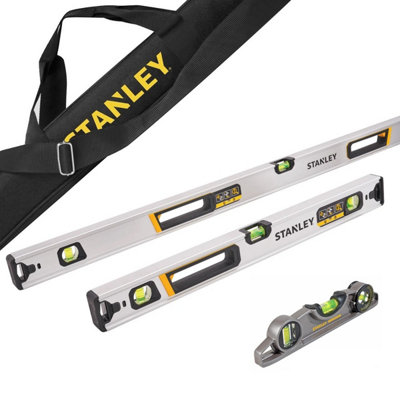 Stanley 1200mm 600mm 250mm Fatmax Box Beam Levels with Fatmax 1800mm ...