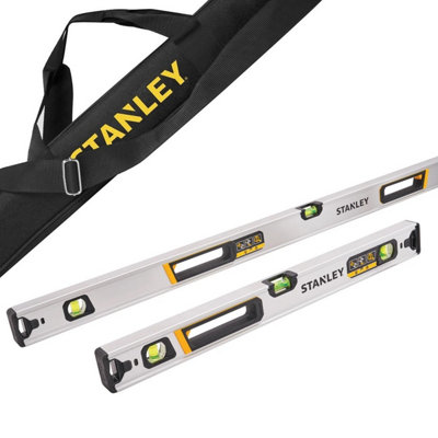 Stanley 1200mm 600mm Fatmax Box Beam Levels with Fatmax Padded 1800mm ...