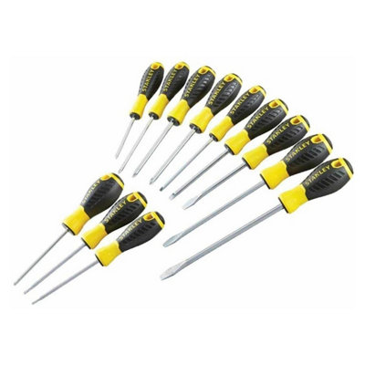 Stanley Essential Screwdriver (Pack of 12) Yellow/Black (One Size)