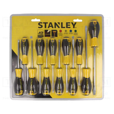 Stanley Essential Screwdriver (Pack of 12) Yellow/Black (One Size)