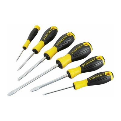Stanley Essential Screwdriver Set Silver/Black/Yellow (One Size)