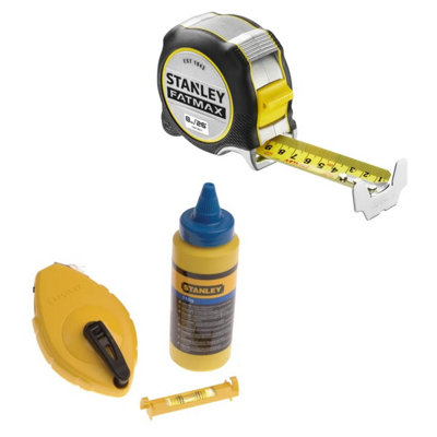Stanley FatMax 8m STA538218 Tape Measure 0-47-443 30m Chalk Line ...