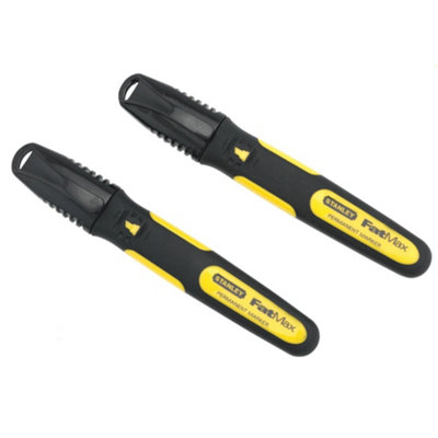 STANLEY FATMAX PERMANENT CHISEL TIP MARKER PENS TWIN PACK 0-47-314 ...