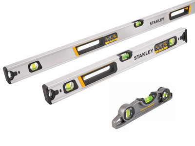 Stanley Fatmax Pro Box Beam Spirit Levels 1200mm 600mm 250mm XTHT42916-5