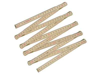 Stanley Folding Wooden Metric 2m Rule Ruler 2 Meter 200cm 0-35-455 ...