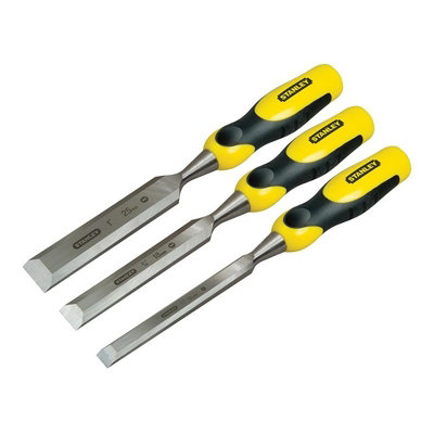 Stanley Hand Tools Dynagrip Bevel Edge Chisel Multi Colour (Set of 3)