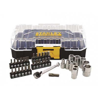 Stanley Hand Tools Fatmax Pro-stack 1/4in Socket & Bit Set, 37 Piece ...