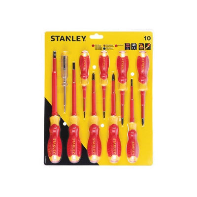 Stanley Hand Tools Fatmax Vde Insulated Screwdriver Set, 10 Piece Multi ...
