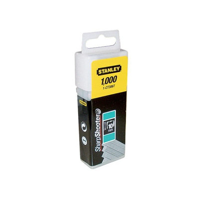 Stanley Hand Tools Flat Narrow Crown Staples Multi Colour (10mm)