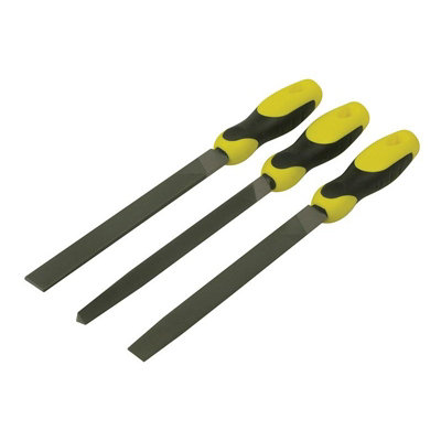 Stanley Hand Tools Handled File Set, 3 Piece Multi Colour (One Size)