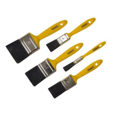 Stanley Hand Tools Hobby Paint Brush Multi Colour (Set of 5: 12, 25, 37 ...