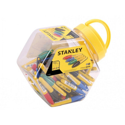 Stanley Hand Tools Mini Fine Tip Marker Multi Colour (Mixed Colours)