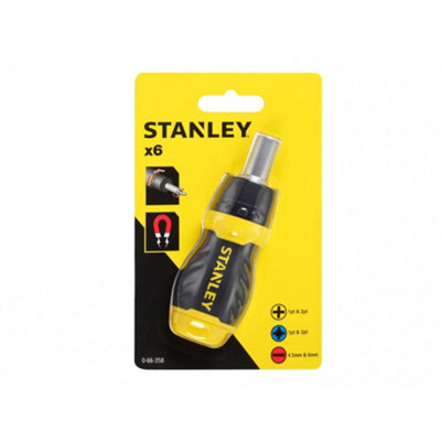 Stanley Hand Tools Multibit Ratchet Stubby & Bits Multi Colour (One Size)