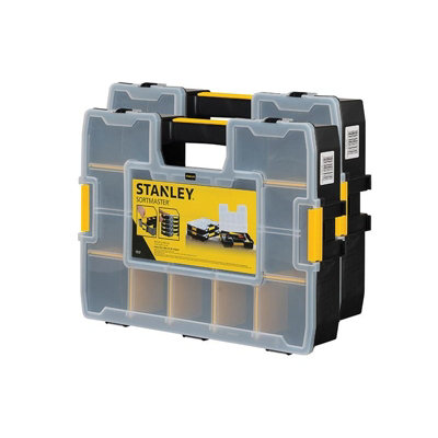 Stanley Hand Tools Sortmaster Organiser Multi Colour (Twin Pack)