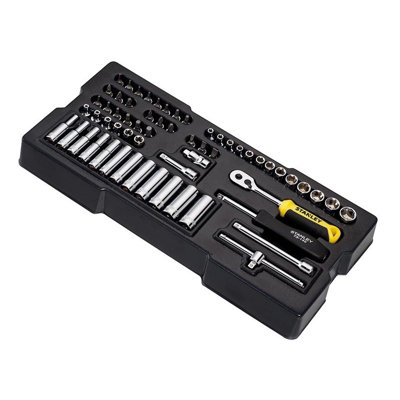 Stanley Hand Tools Transmodule System 1/4in Drive Metric Socket Set 60 ...