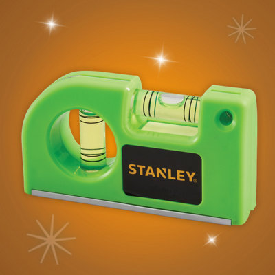 Stanley Magnetic Pocket Spirit Level Hi-Vis Green