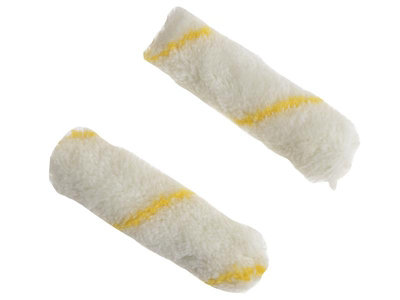 STANLEY - Medium Pile Silver Stripe Sleeve 100mm (4in) 2 Pack | DIY at B&Q