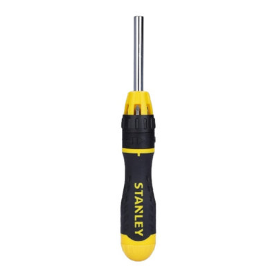 Stanley Ratchet Screwdriver (Pack of 10) Black/Silver/Yellow (250mm)